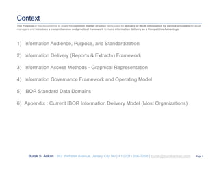 IBOR Middle Office Information Delivery | PPT