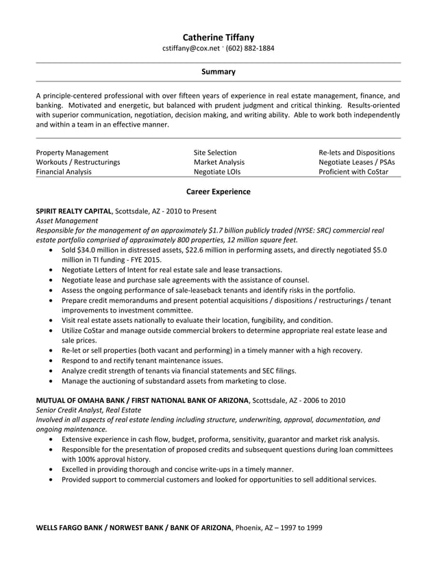 RESUME (Catherine Tiffany) 2016 | PDF