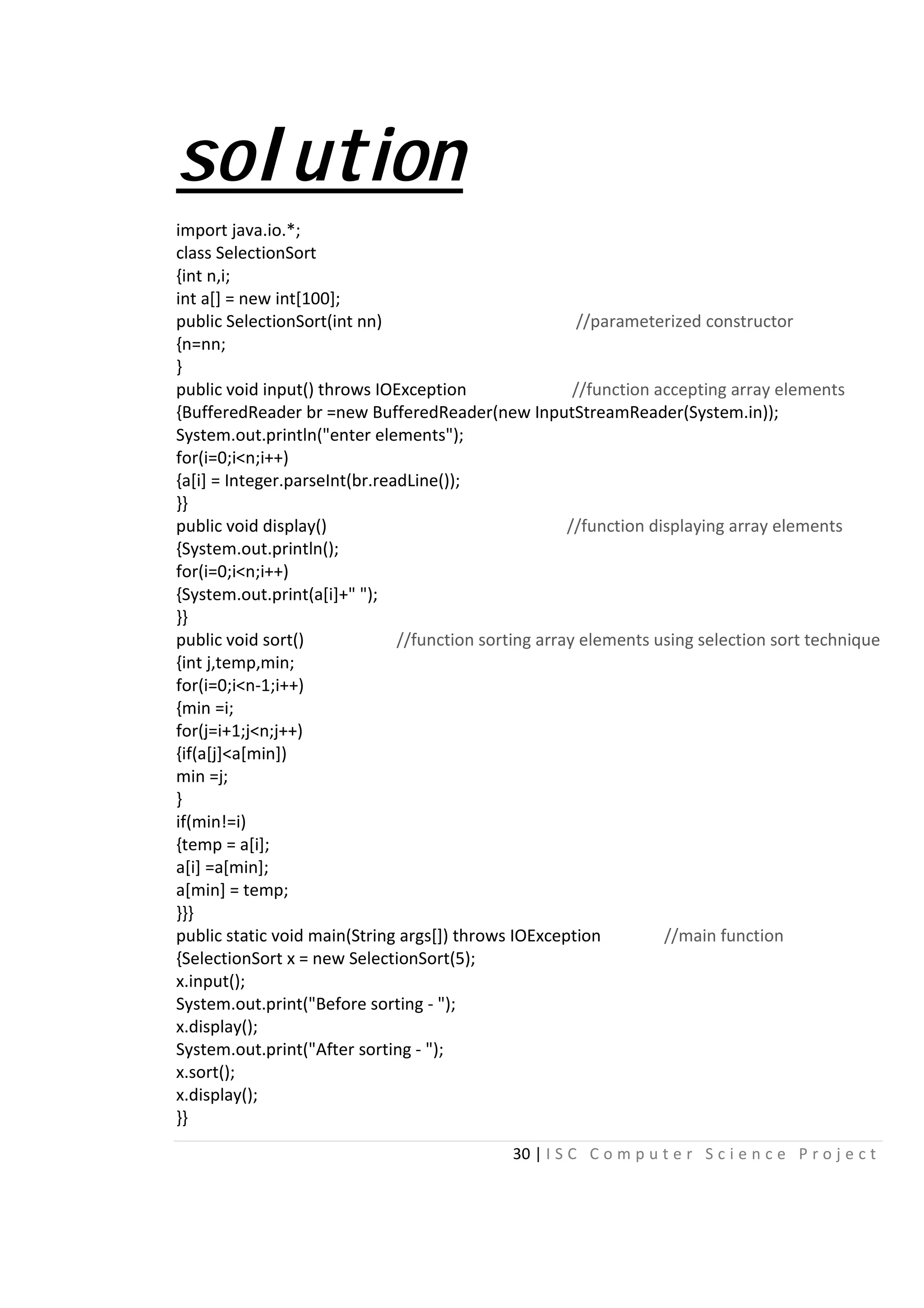 81818088 isc-class-xii-computer-science-project-java-programs | PDF ...