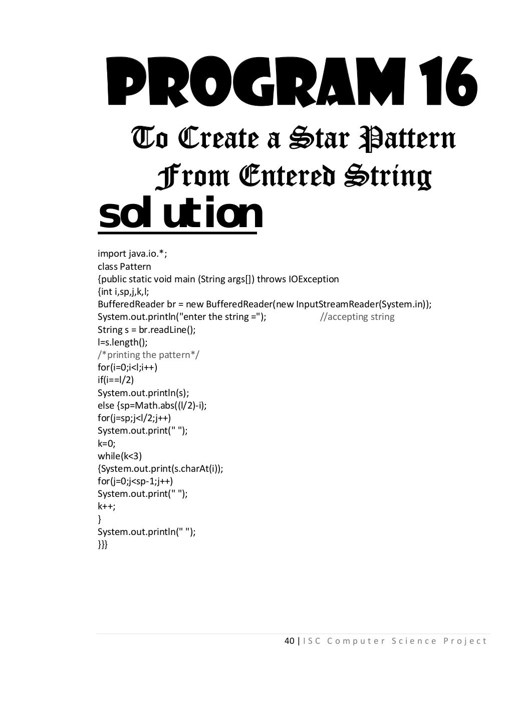 81818088 Isc Class Xii Computer Science Project Java Programs