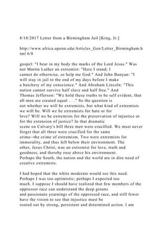 8182017 Letter from a Birmingham Jail [King, Jr.]http.docx