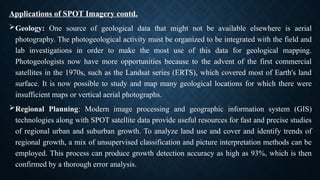 Application of ikonos, spot and landsat imagery | PPTX