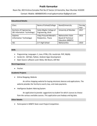 Pratik Karmankar | PDF