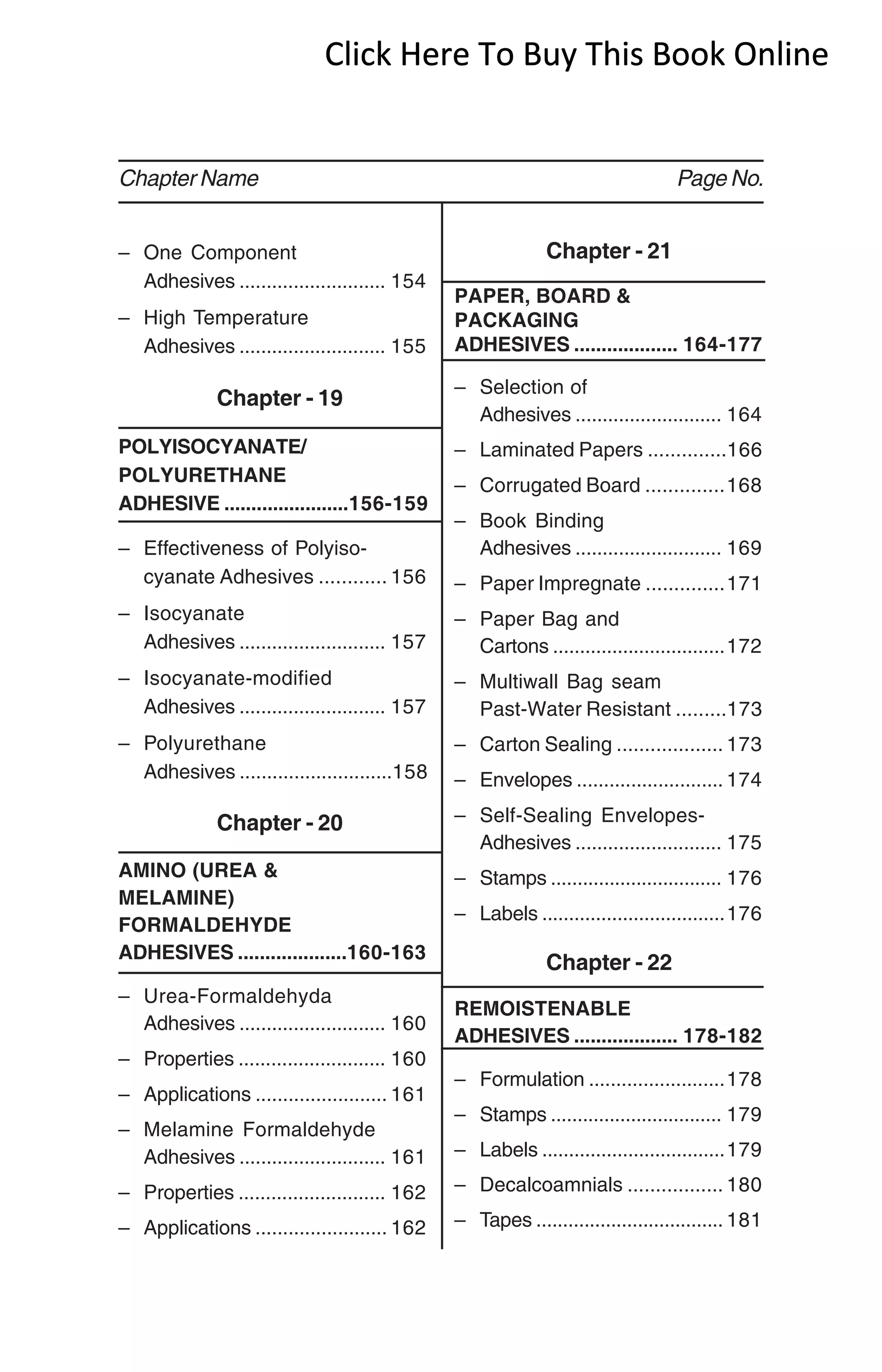 Adhesive Technology & Formulations (Technology Book) | PDF