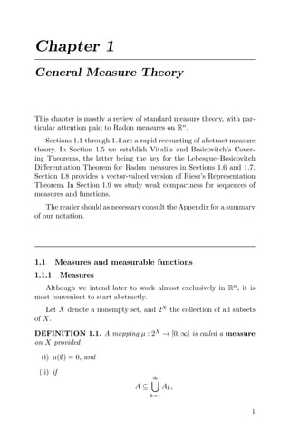 Measure theory and fine properties of functions Evans | PDF
