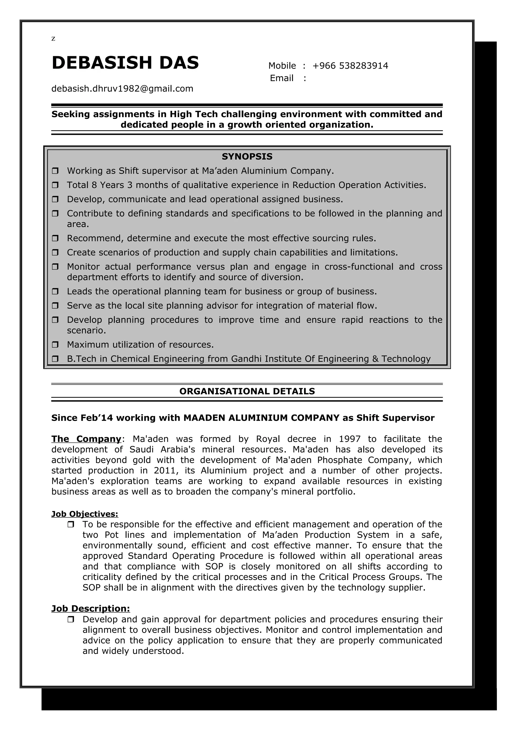 debasish_das_ resume maaden | DOC