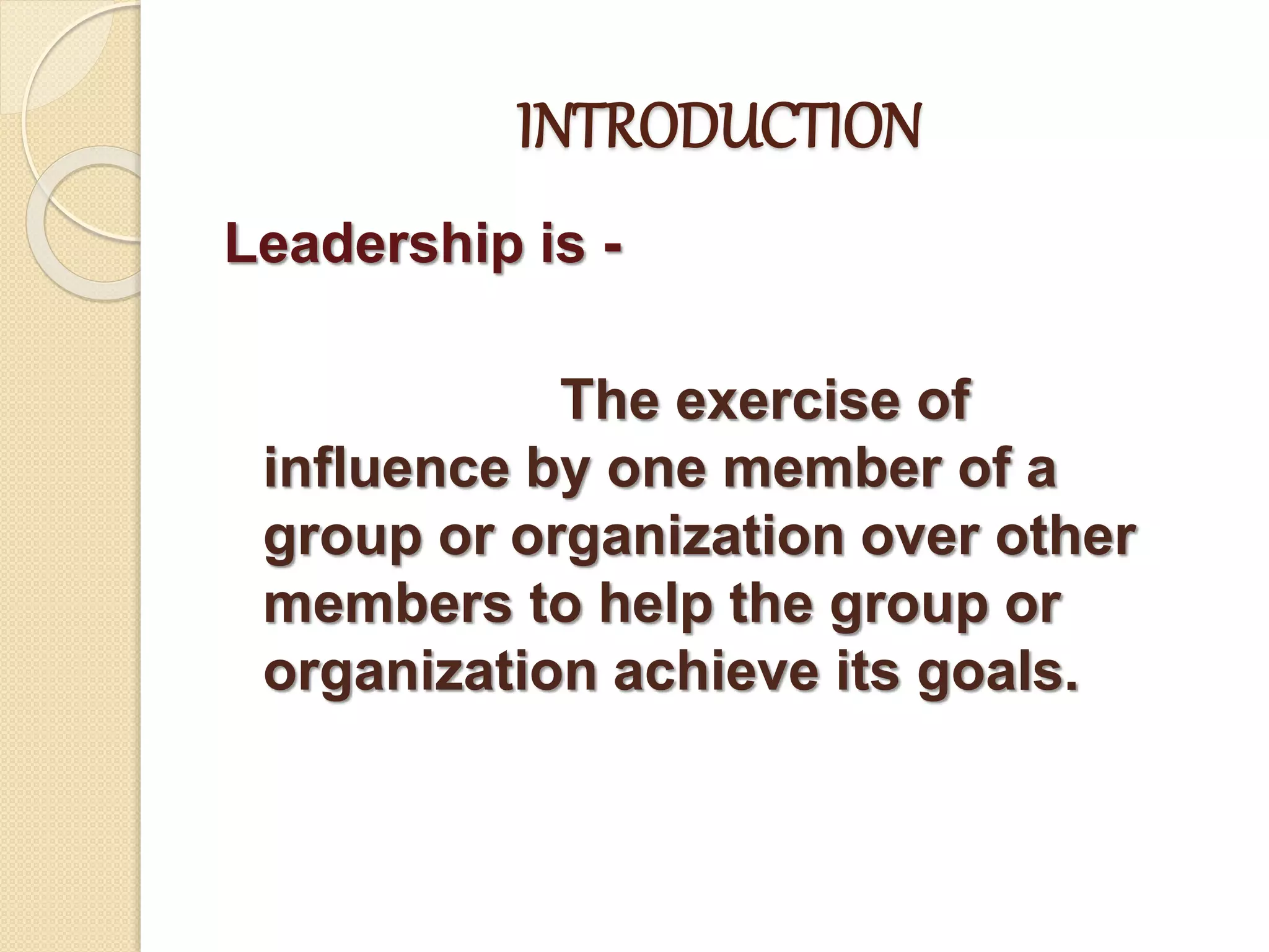 IMPORTANCE OF LEADERSHIP | PPTX