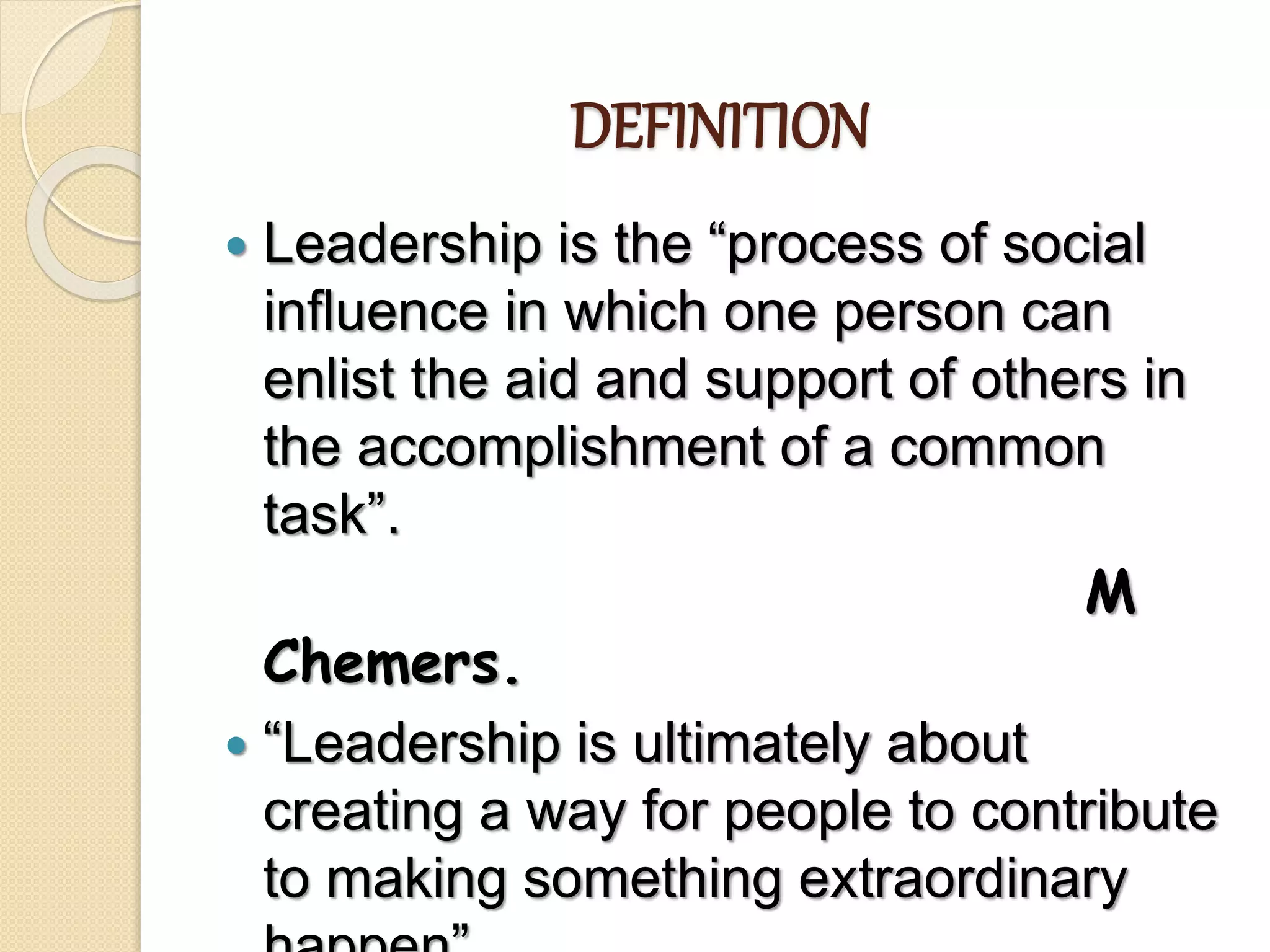 IMPORTANCE OF LEADERSHIP | PPTX