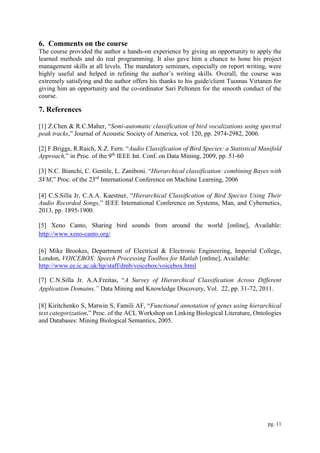 Audio based Bird Species Recognition | PDF