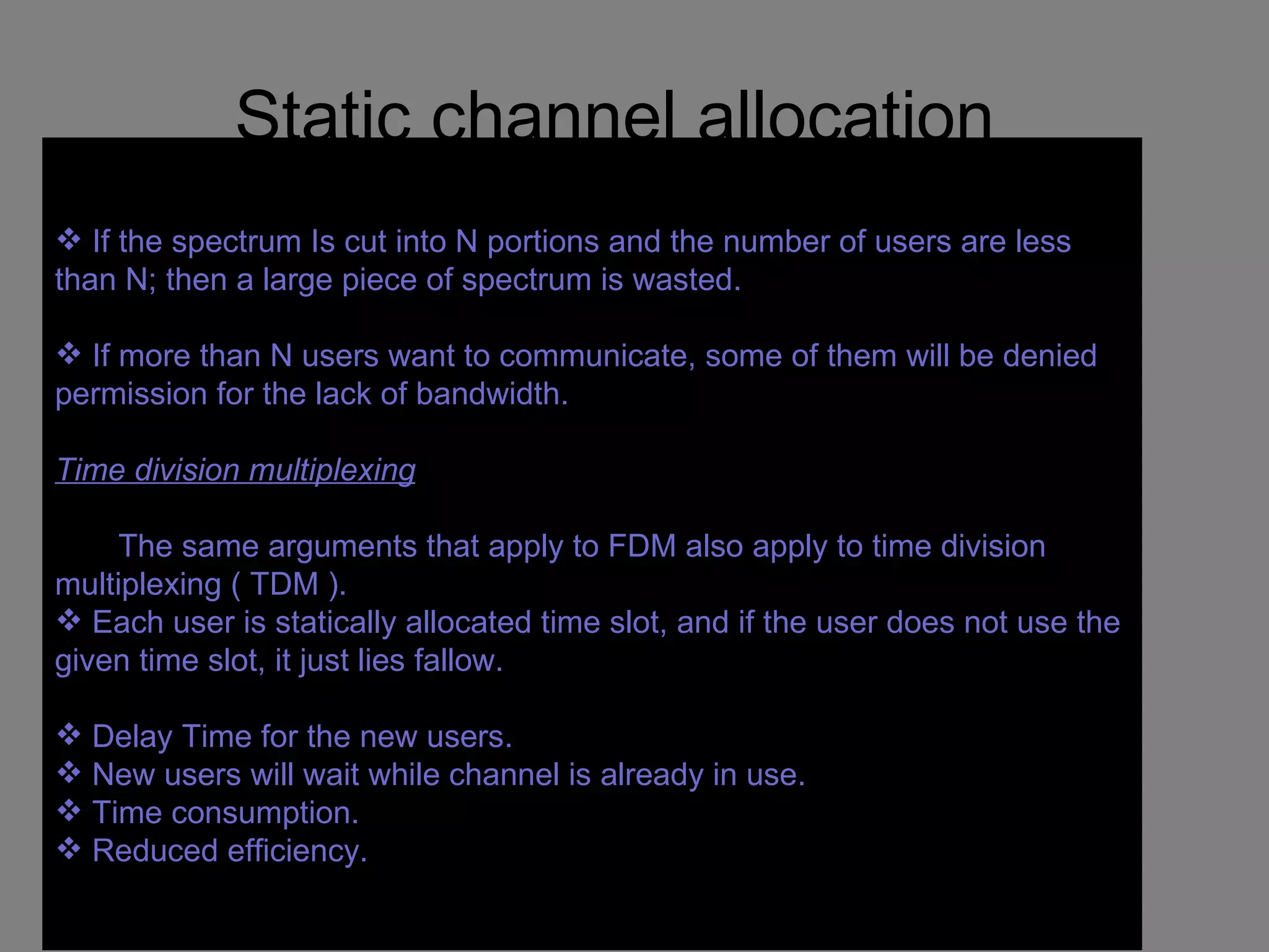 819 Static Channel Allocation | PPT