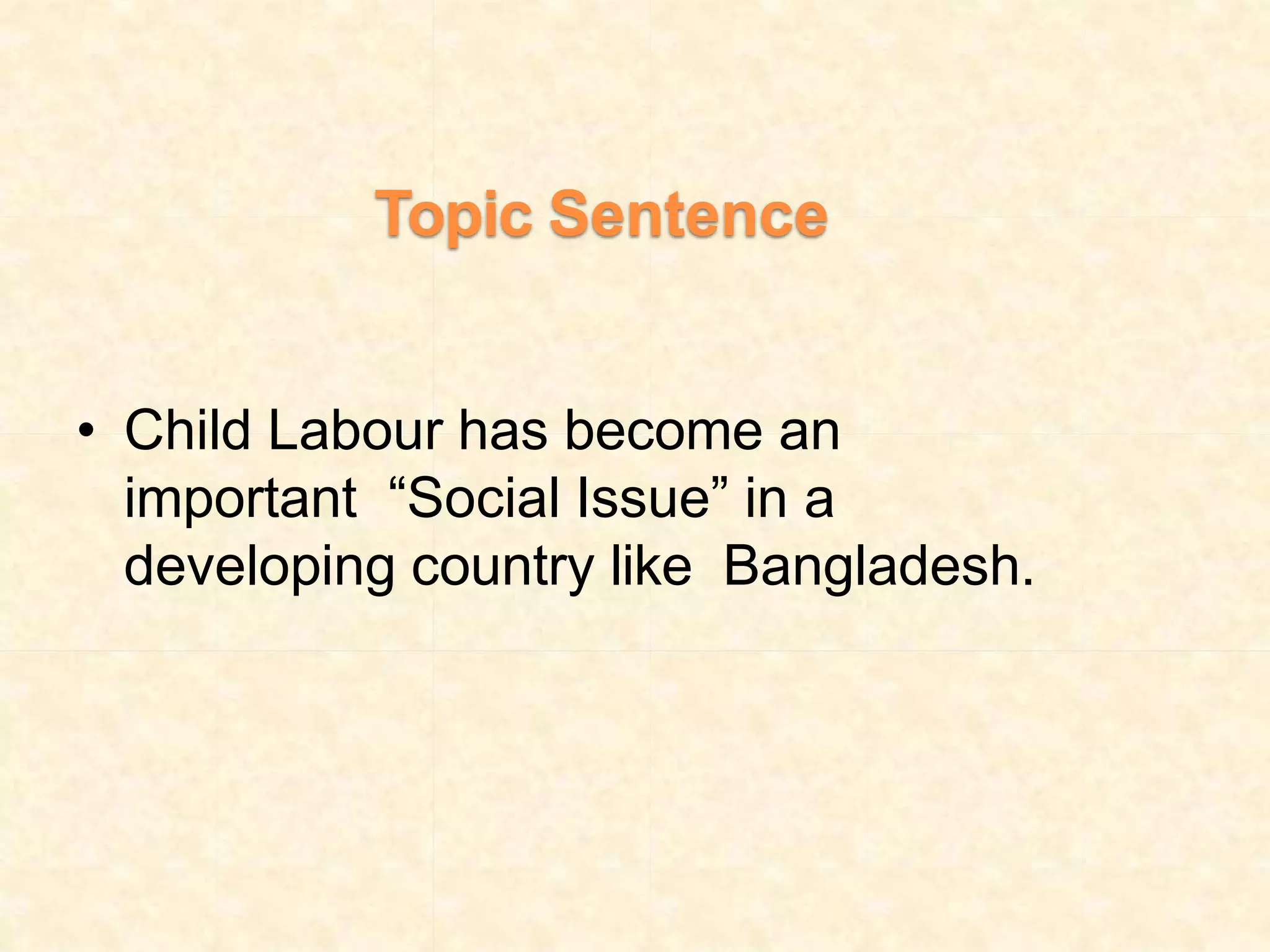 Child labour in Bangladesh | PPTX