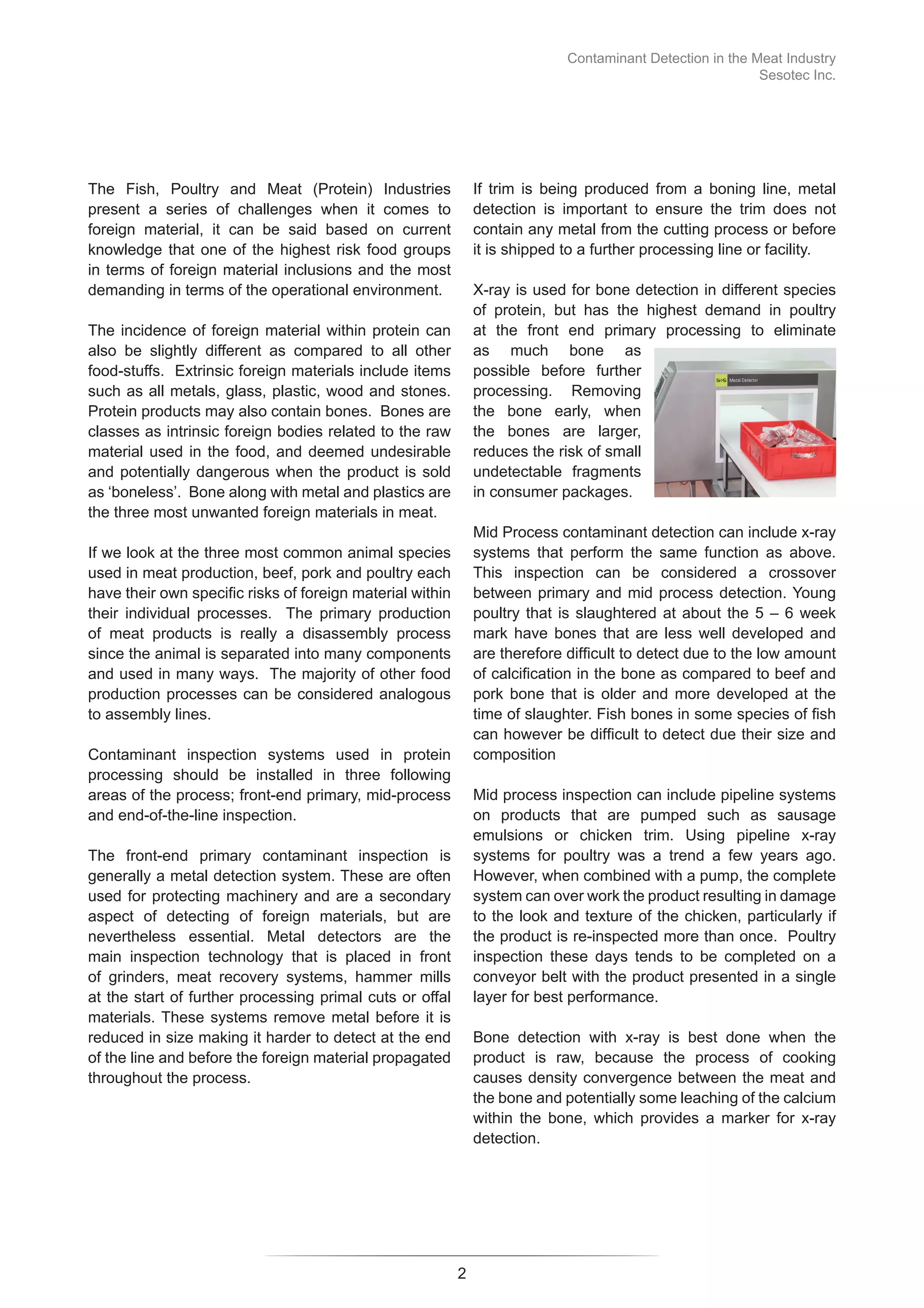 white_paper_contaminant_detection_en meat | PDF