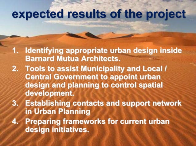 Urban planning for BMArchitects Namibia NL-NA | PPT