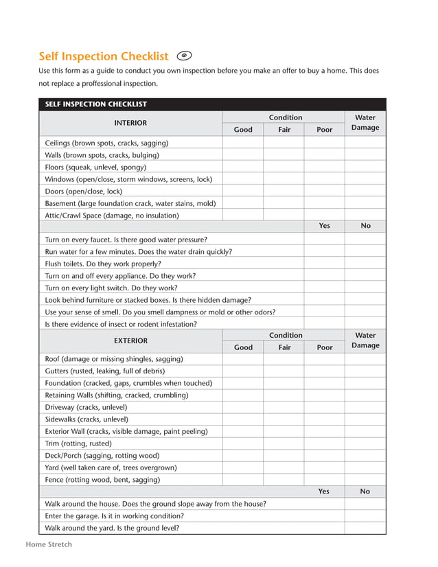 Self Inspection Checklist | PDF