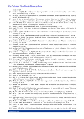 The Protestant Work Ethic in Mainland China | PDF