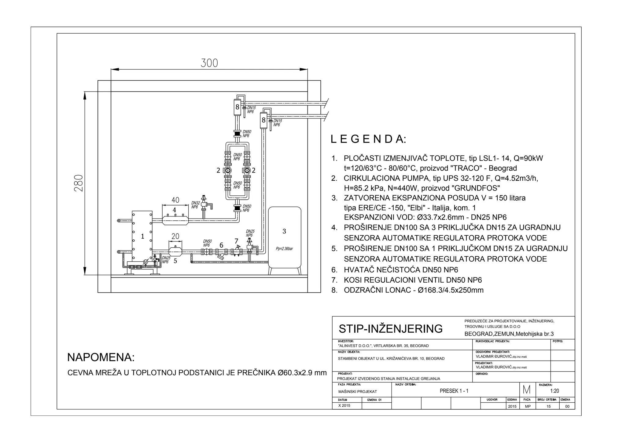 Presek toplotne podstanice | PDF