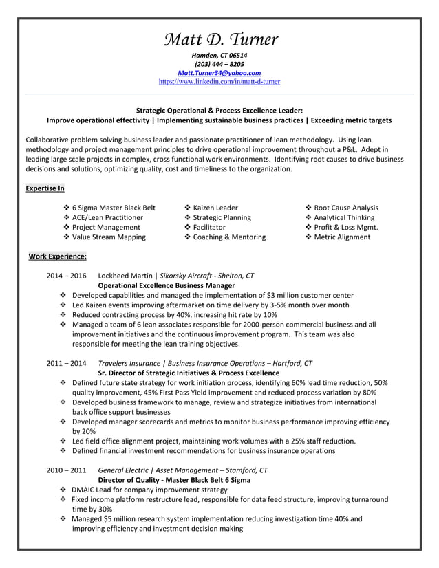 Matt D Turner Resume | PDF