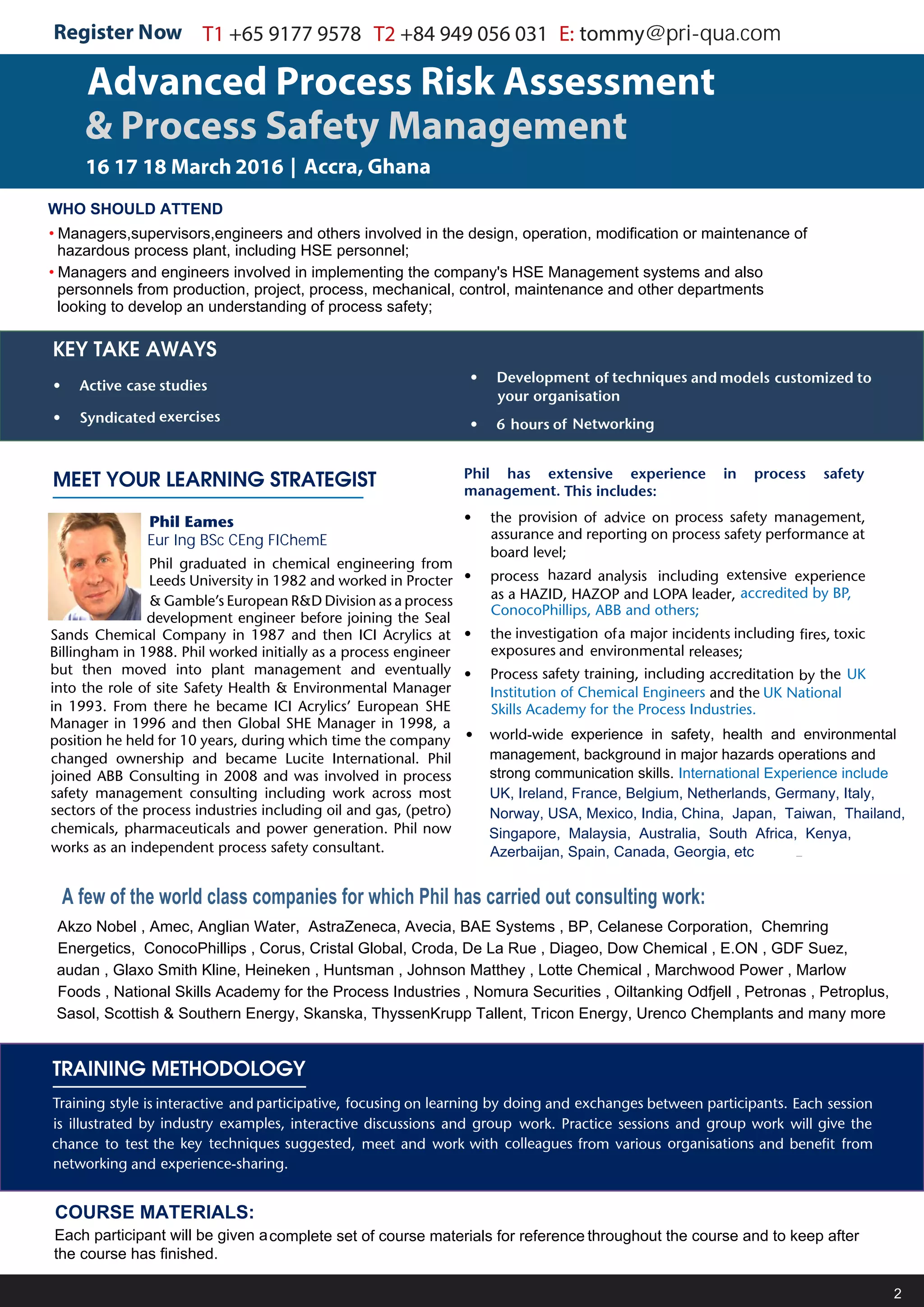 FullBrochure-27031 GH Advanced Process Risk Assessment & Process Safety ...