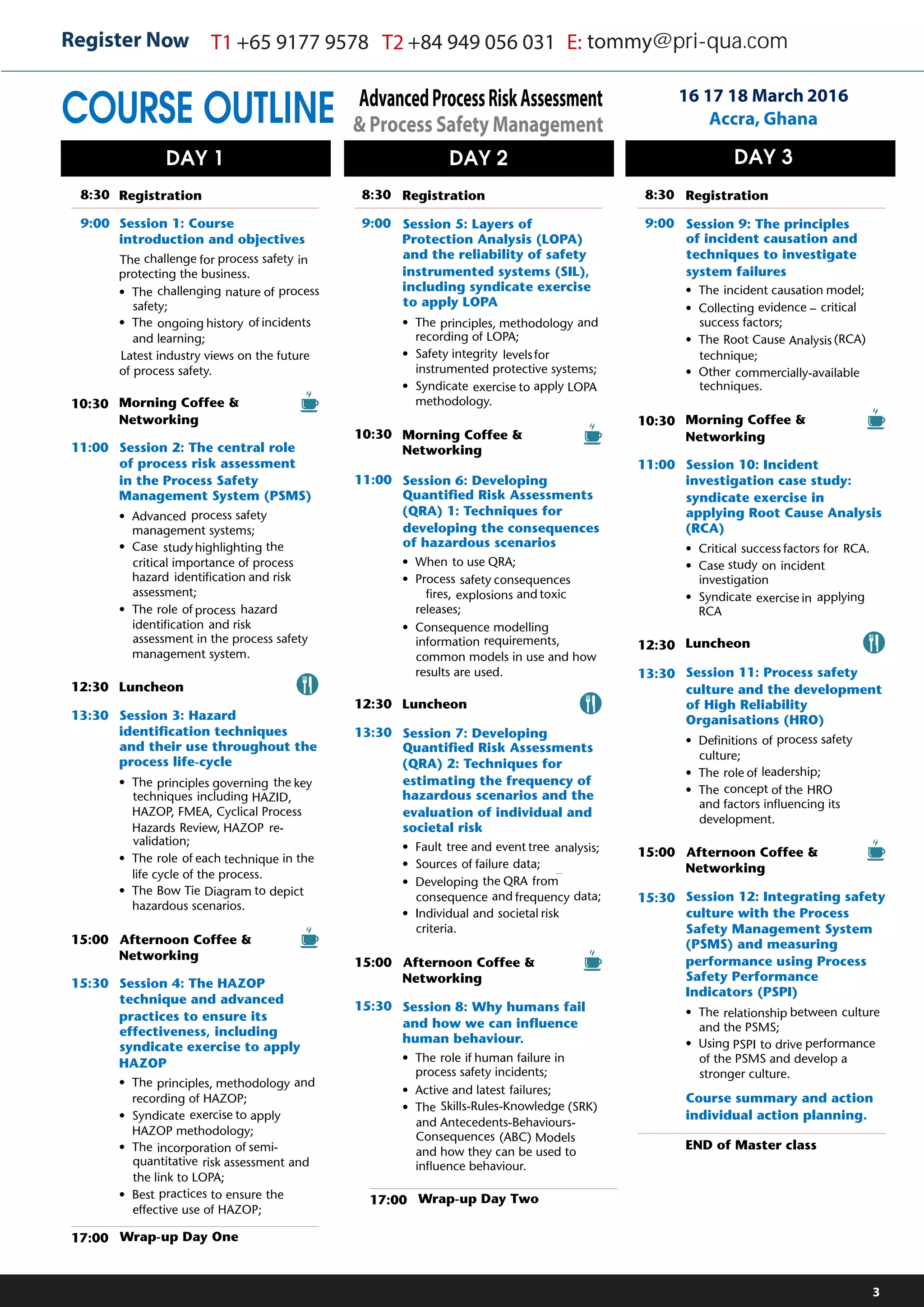 FullBrochure-27031 GH Advanced Process Risk Assessment & Process Safety Management | PDF