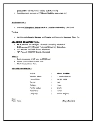 Papu Health CV | DOC