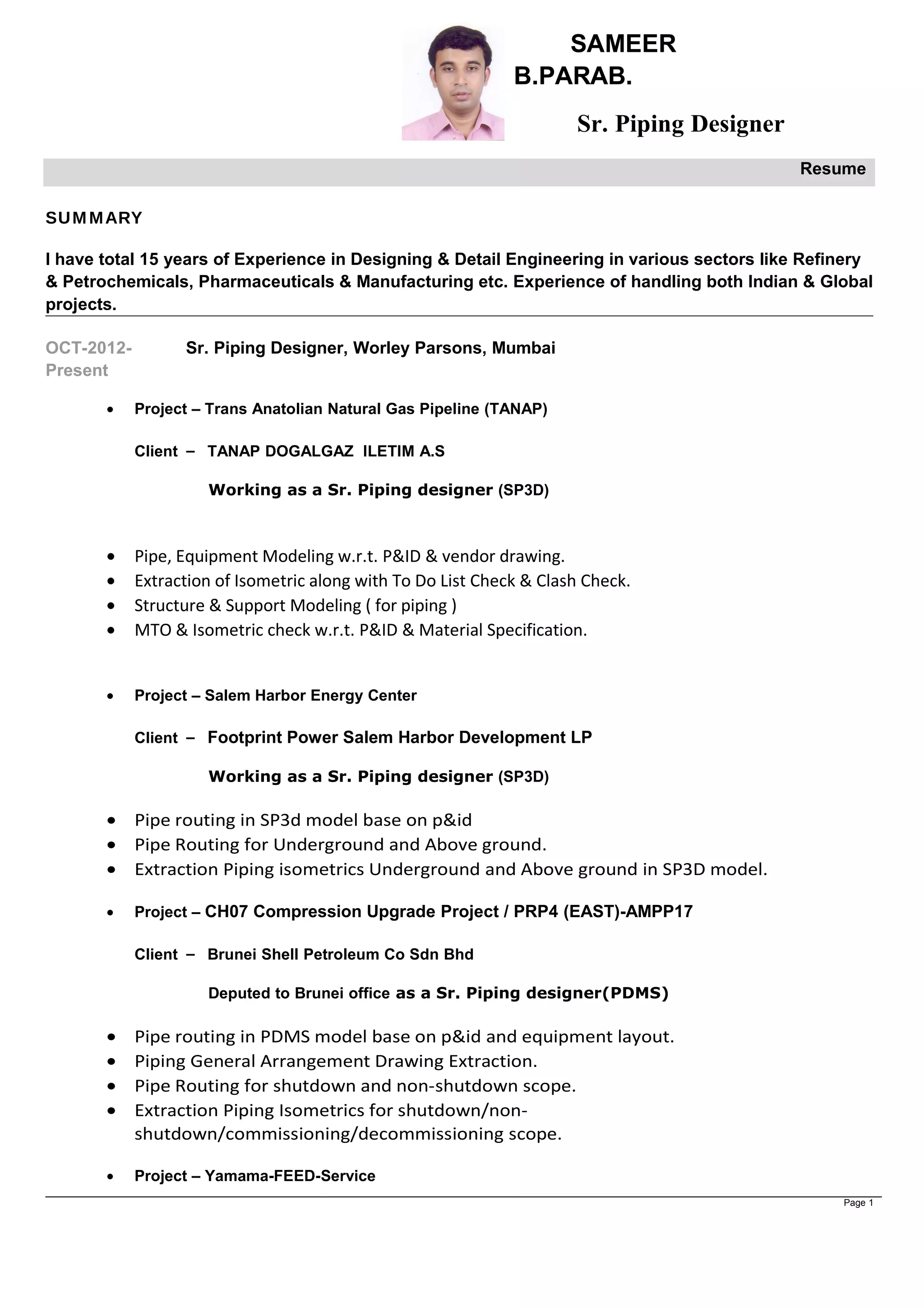 sameer-parab_resume | DOC | Civil Engineering Industry | Industries