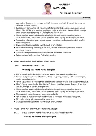 sameer-parab_resume | DOC | Civil Engineering Industry | Industries