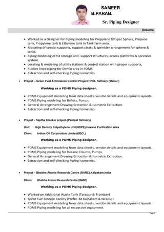 sameer-parab_resume | DOC | Civil Engineering Industry | Industries