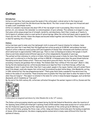 Assignment paper on Cotton | DOC