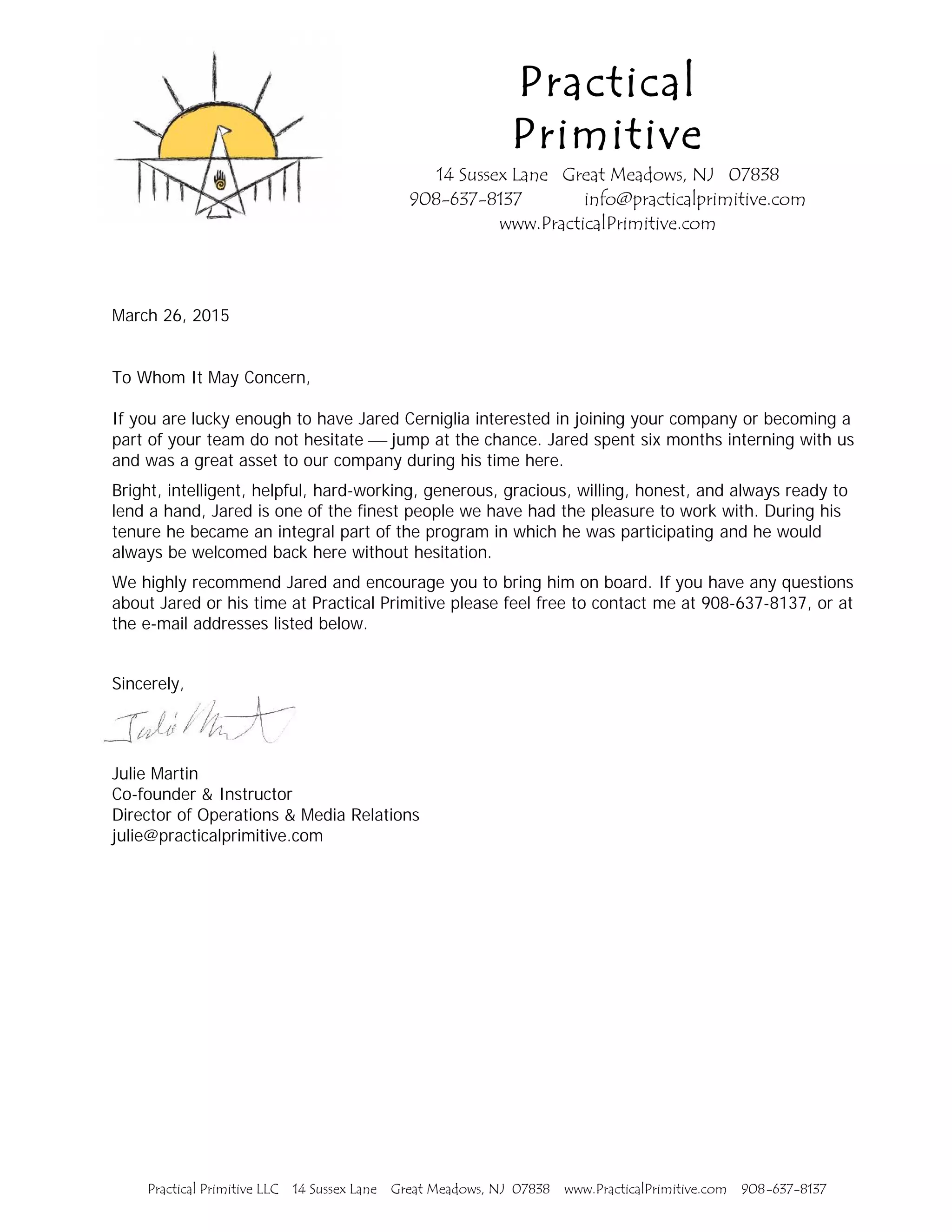 JaredRecommendationPracticalPrimitive | PDF