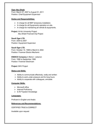 CV Ahmed Sabbagh | PDF