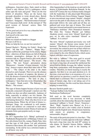 ‘Absurd’ the Theaterical Term Used as ‘Udbhata’ in Odia Drama An ...