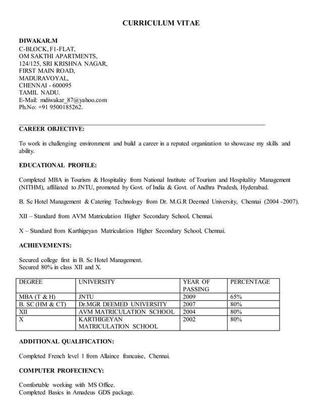Diwakar Resume | DOCX