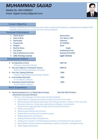 CV Sajjad | DOC