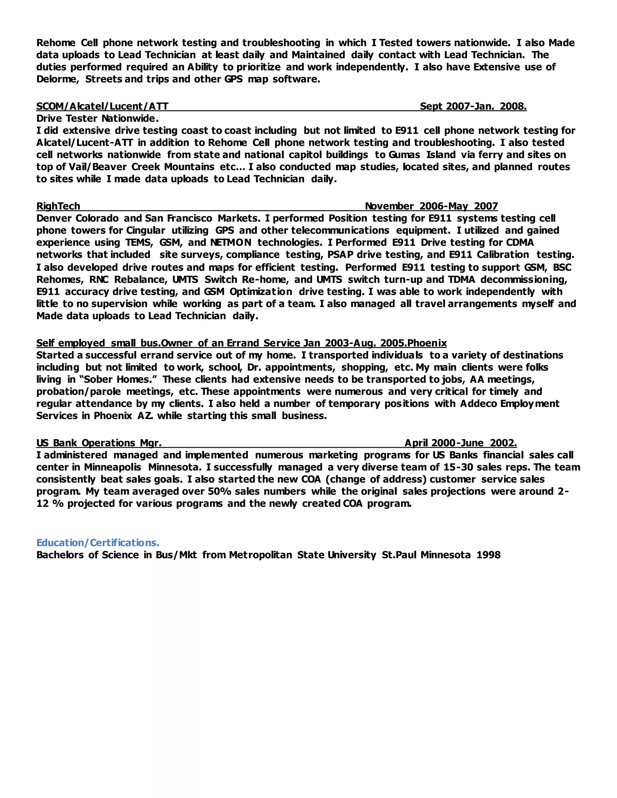 tom dirlam resume 2016 | DOCX