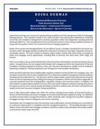 Bosha Dorman Biography v2 - LinkedIn | DOCX