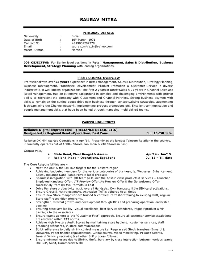 Saurav Mitra - Updated CV | DOCX