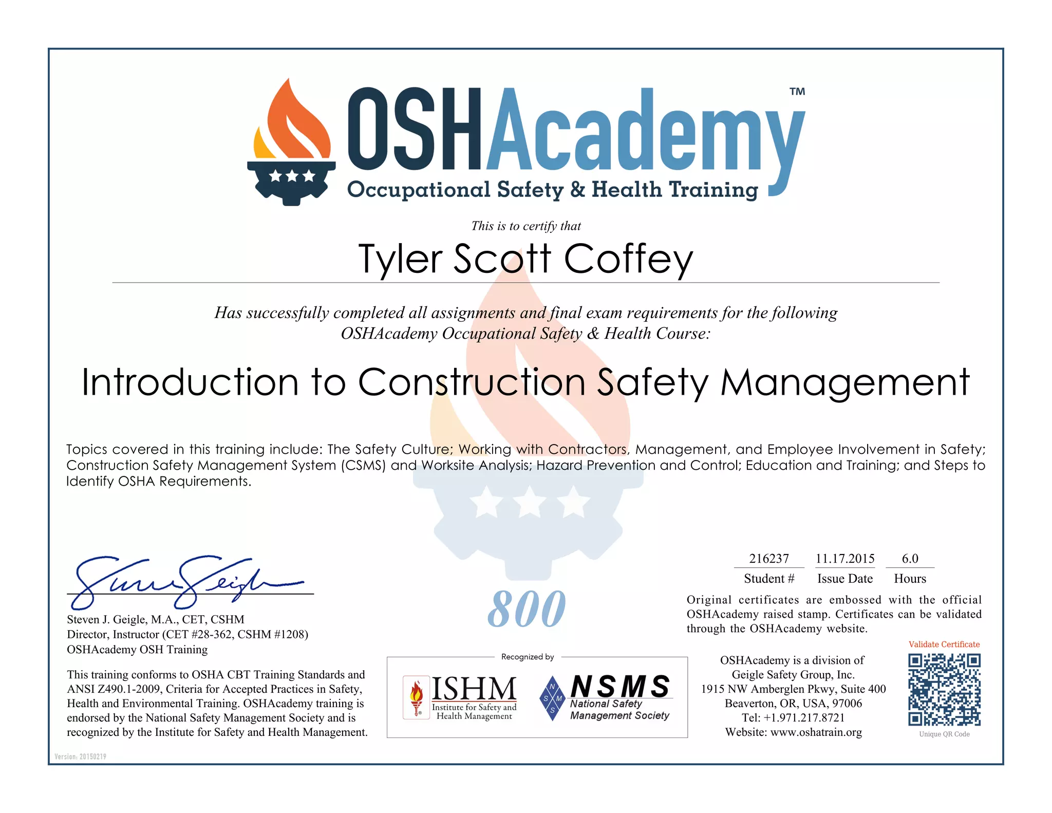 Intro to Safety Management | PDF
