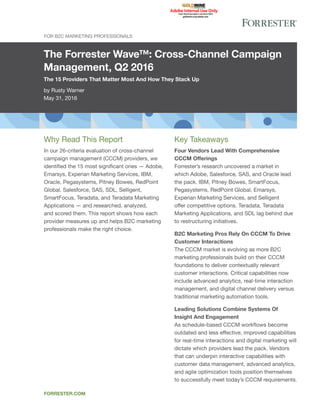 Forrester_Wave_Cross-Channel_Campaign_Management_2016 | PDF | Computer ...