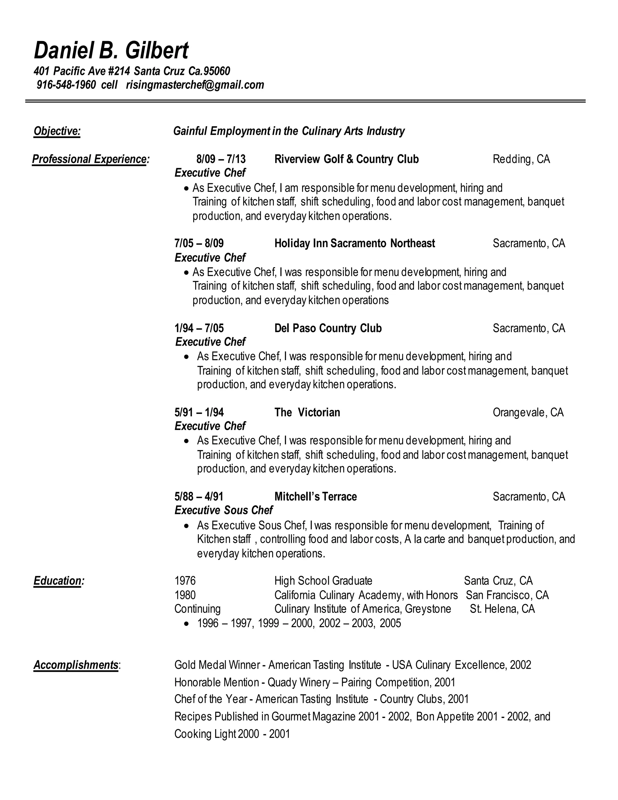 Dan_Gilbert_Resume 2015 | DOCX