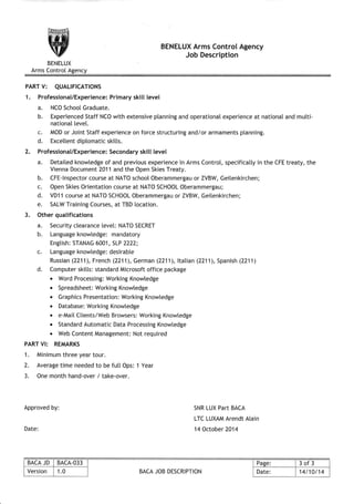 13. BACA plus job description | PDF