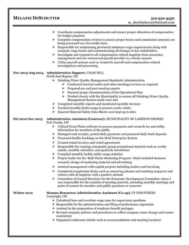 Melanie DeSchutter - General Resume | PDF | Human Resources | Business