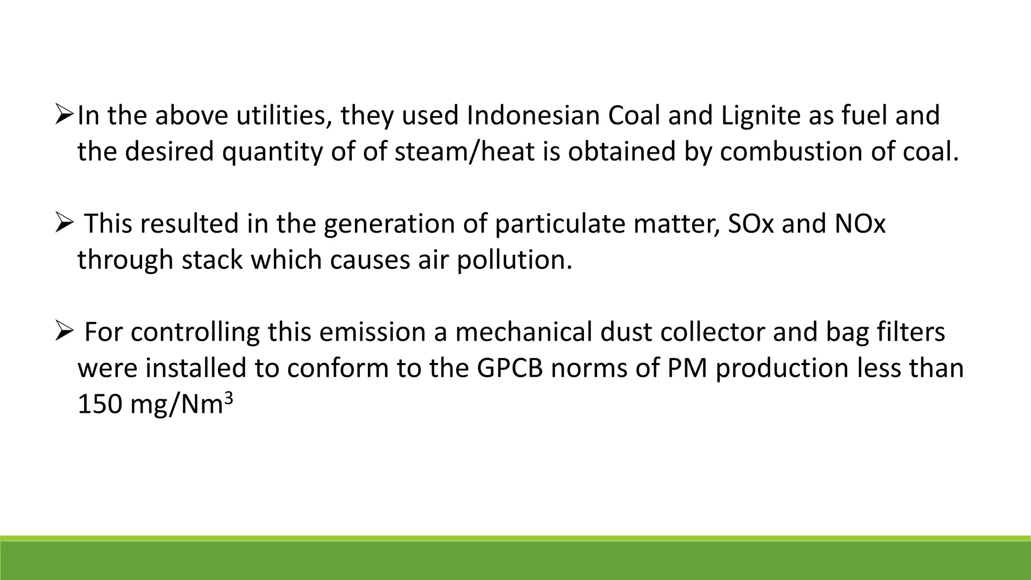EFFICIENCY OF BAG FILTER IN REDUCING SPM LEVEL | PPTX
