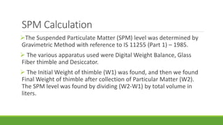 EFFICIENCY OF BAG FILTER IN REDUCING SPM LEVEL | PPT