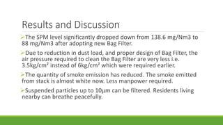 EFFICIENCY OF BAG FILTER IN REDUCING SPM LEVEL | PPT