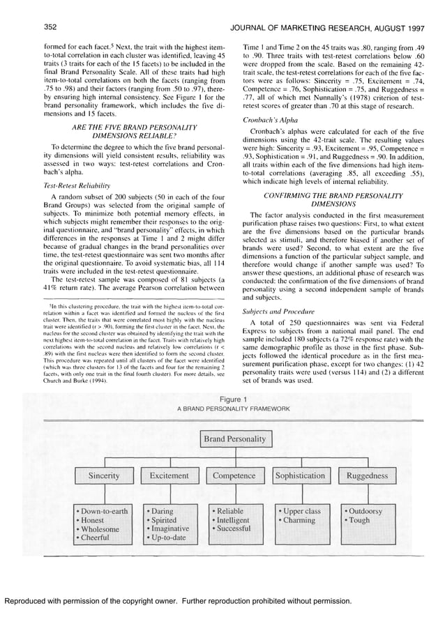 Aaker Brand personality | PDF