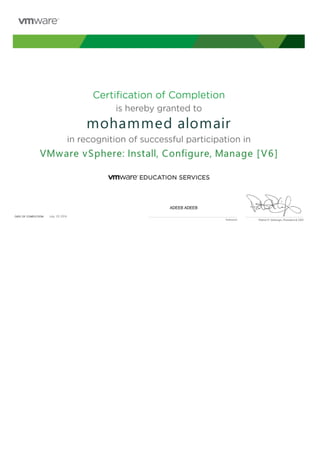 vmware vsphere certification | PDF