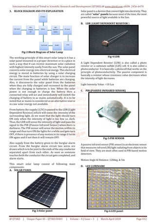 Design and Implementation of Smart Solar Lamp with Automation | PDF