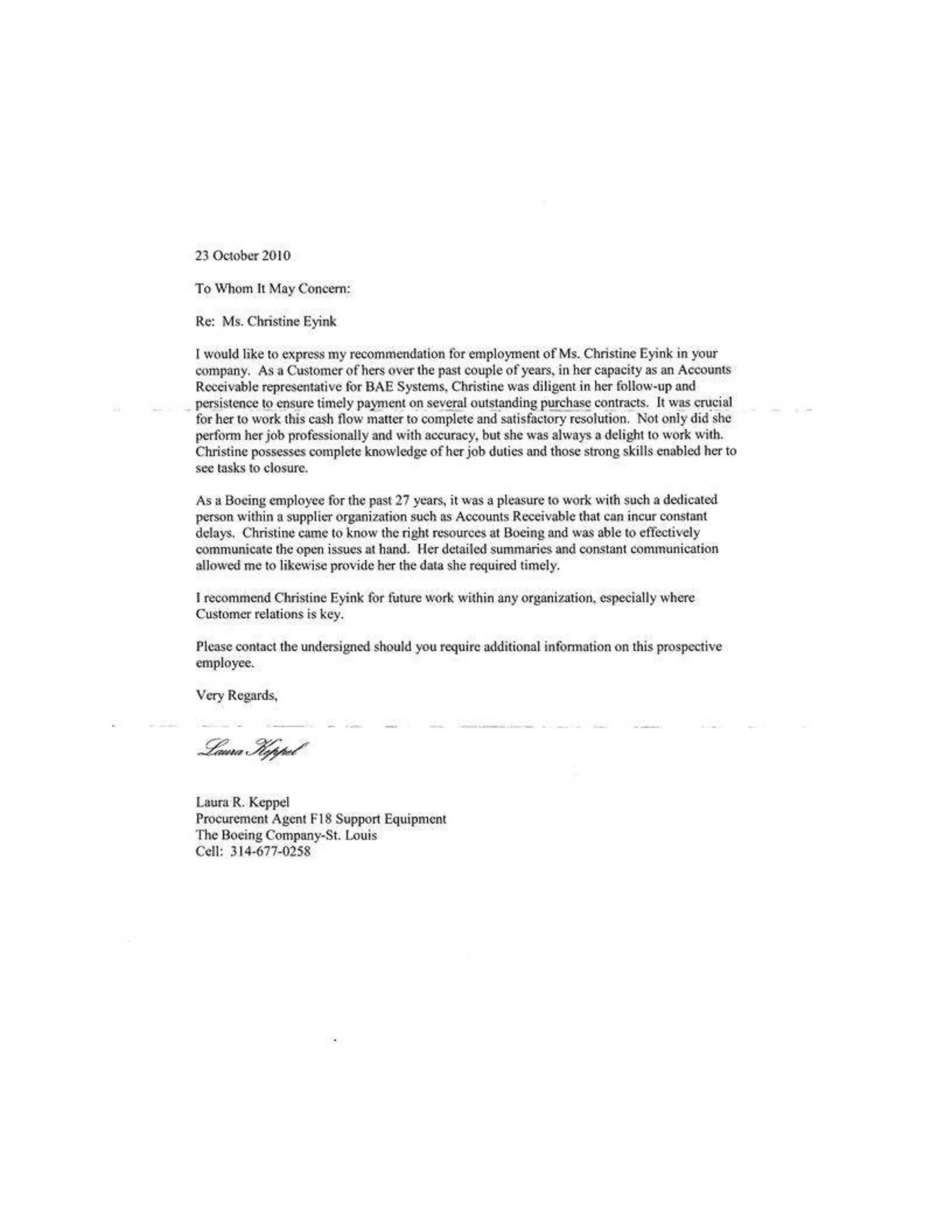 Boeing letter of recommendation | DOCX