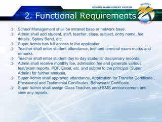 TechMJ School Management System | PPTX | Educational Assessment | Education