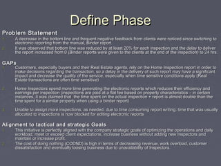 LSS Process Optimization for Home Inspection Electronic Report Editing ...